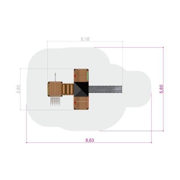 Big Tractor playhouse with slide, Slides, Playground equipment | LARS ...