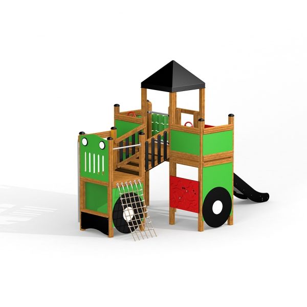 Big Tractor playhouse with slide, Slides, Playground equipment | LARS ...