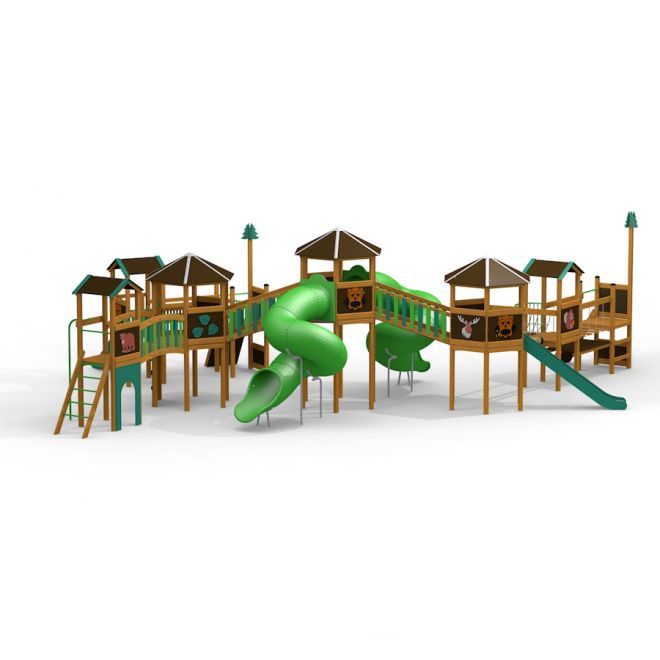 Forest City castle with slide, Slides, Playground equipment | LARS LAJ ...