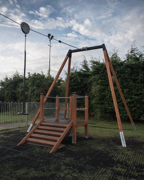 Medium Cableway with platform, Cableway, Playground equipment | LARS ...