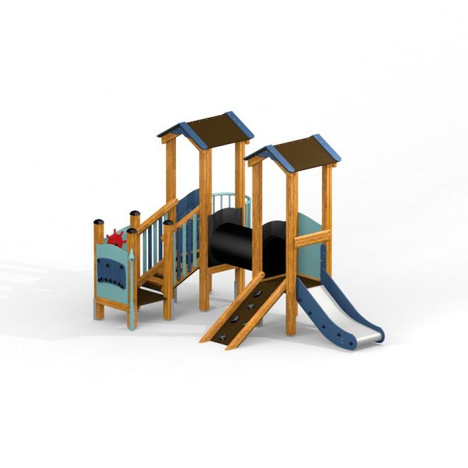 Smart playhouse with slide, Slides, Playground equipment | LARS LAJ ...